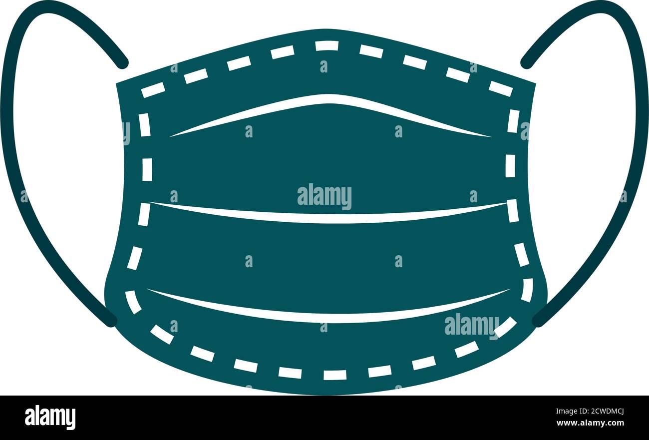 medical mask sticker prevention protection vector illustration flat ...