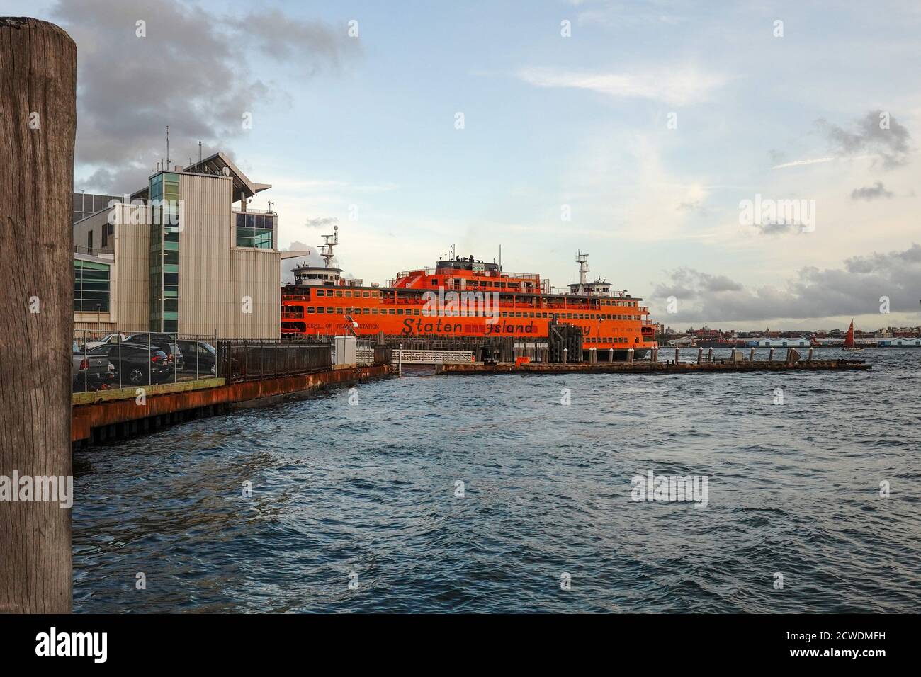 New York, USA. 14th July, 2020. A Staten Island Ferry departing for St ...