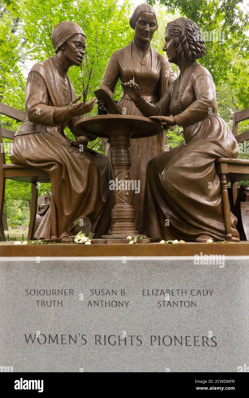Women's Rights Pioneers Monument in Central Park NYC Stock Photo - Alamy
