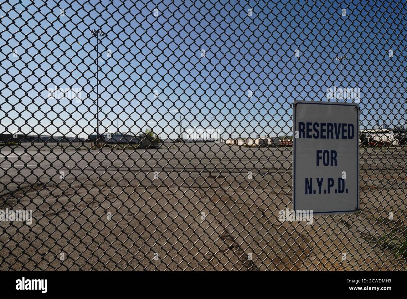 New York, USA. 5th May, 2020. The N.Y.P.D sign at 39th St. Pier in ...