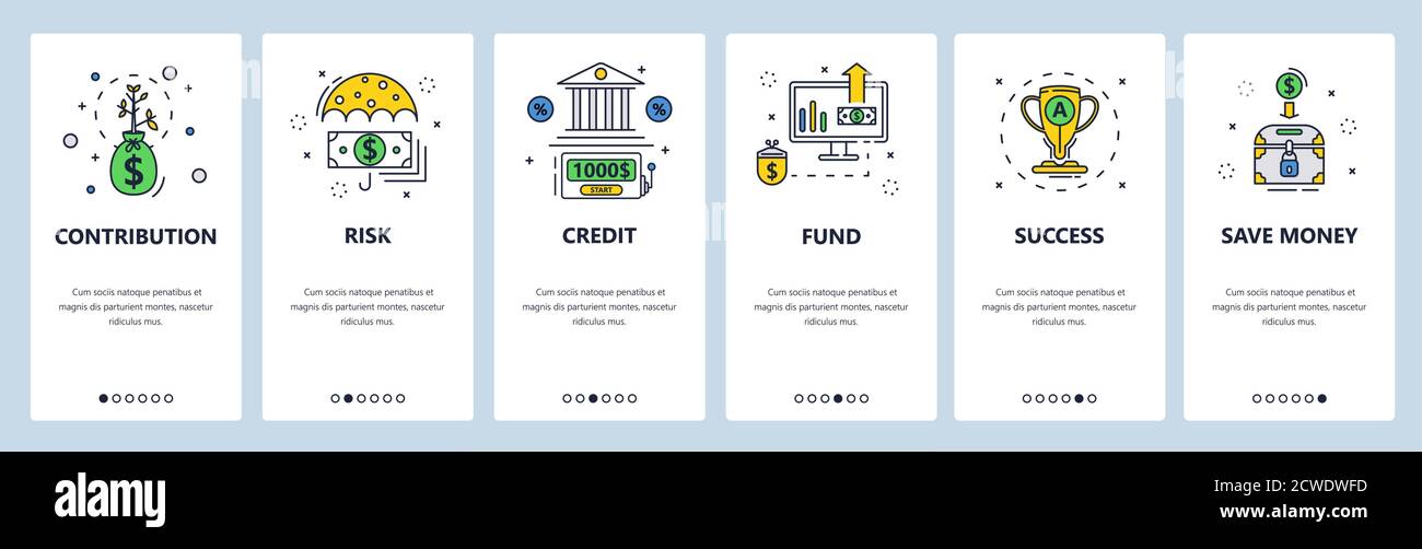 Money contribution, risk and success. Bank loan. Money savings. Mobile ...