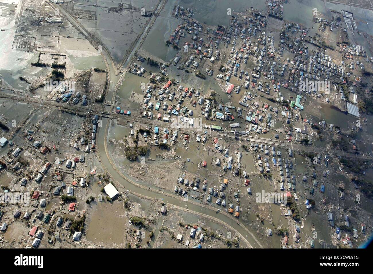 Japanese tsunami aerial hi-res stock photography and images - Alamy