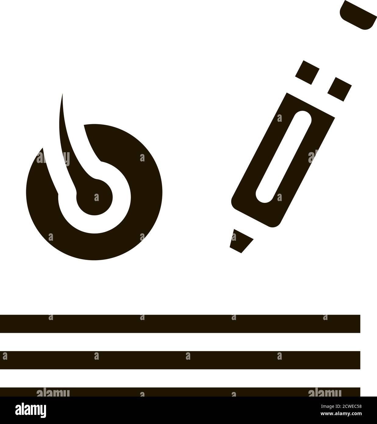 Syringe Injection Icon Vector Glyph Illustration Stock Vector Image ...