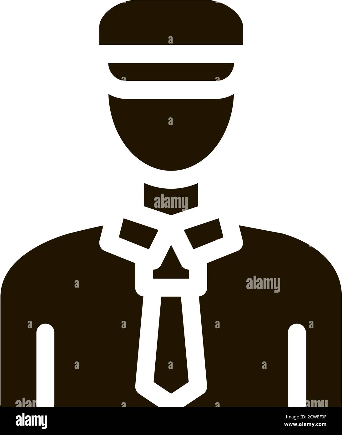 Ship Captain Icon Vector Glyph Illustration Stock Vector Image & Art ...