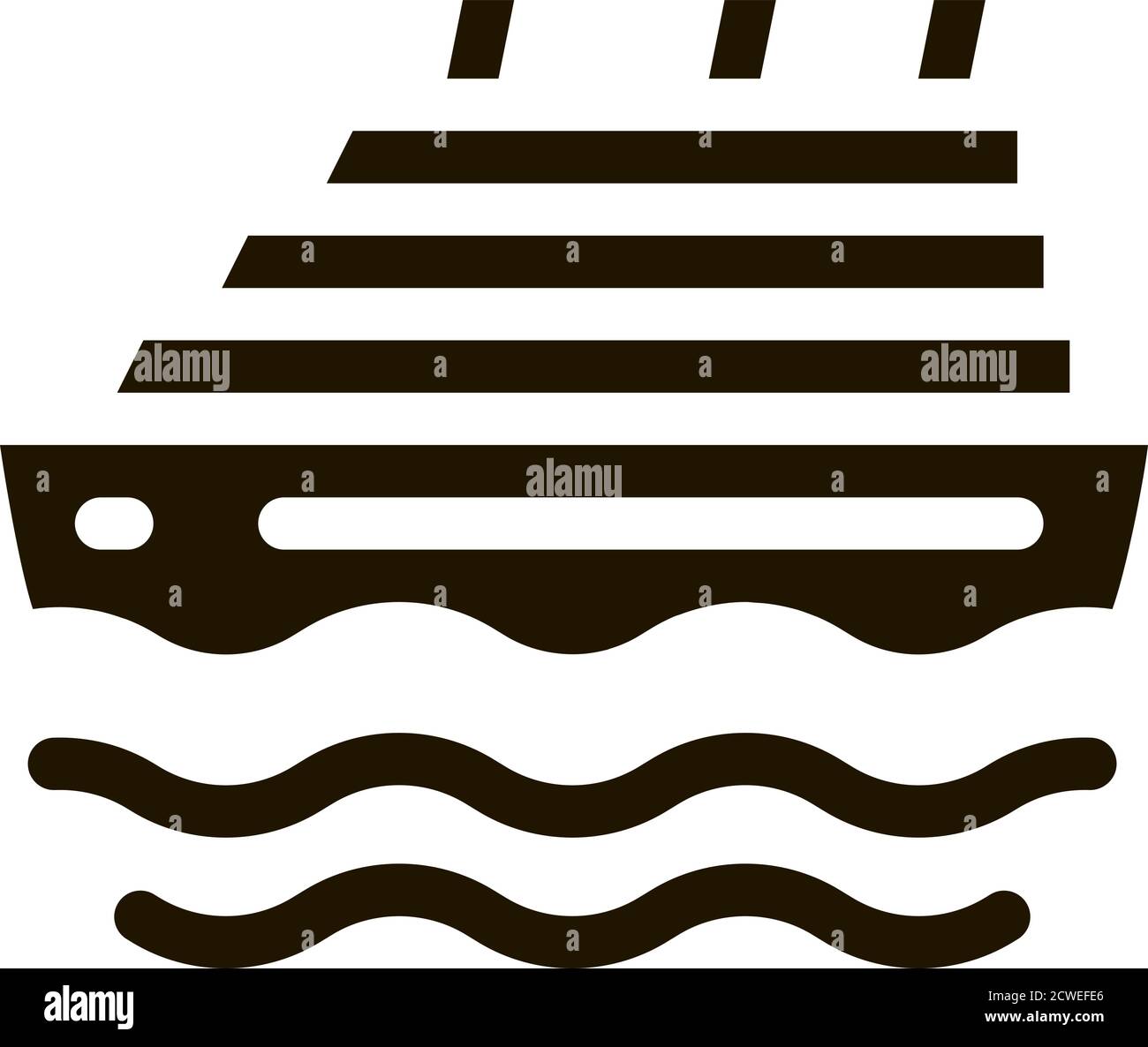 Cruise Ship Icon Vector Glyph Illustration Stock Vector Image & Art - Alamy