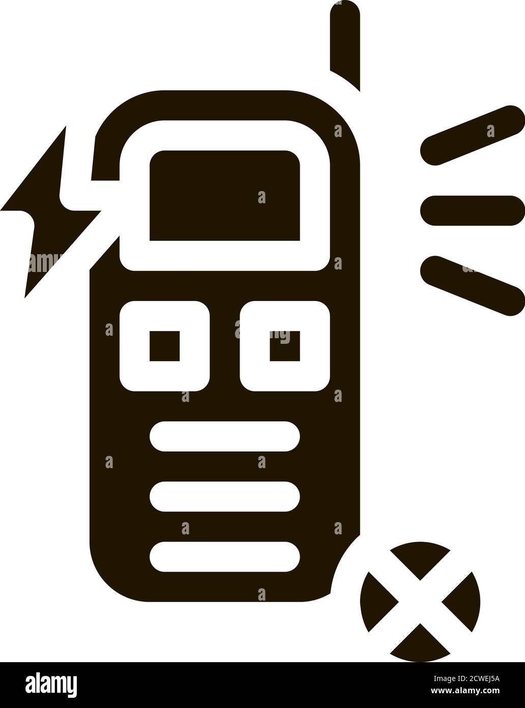 Broken Phone Icon Vector Glyph Illustration Stock Vector Image & Art ...