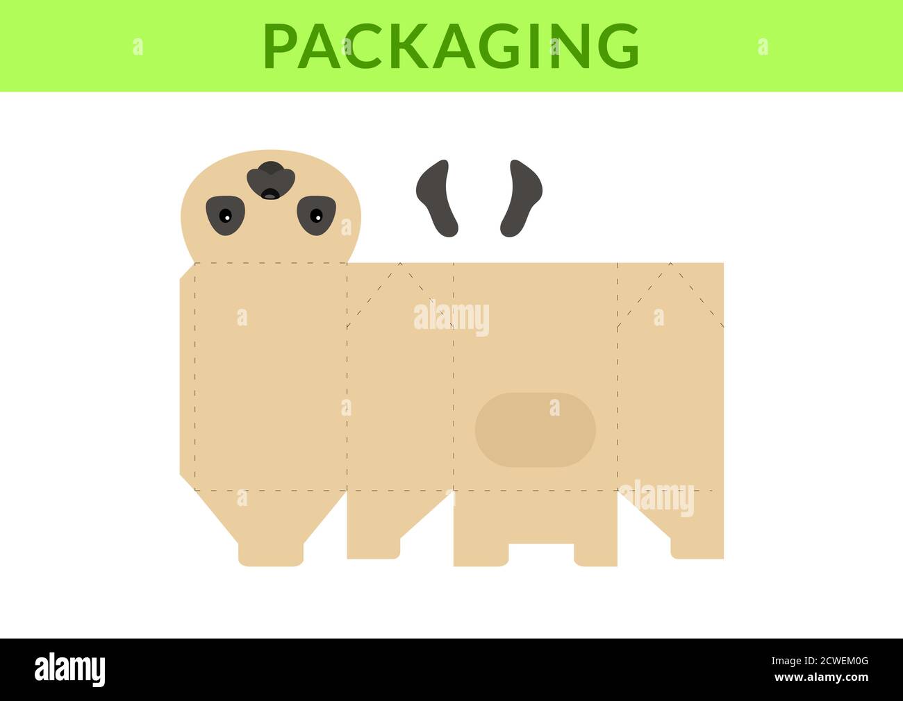 Adorable DIY party favor box for birthdays, baby showers with cute dog ...