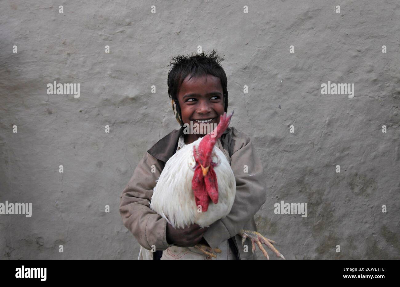 Boy with a rooster hi-res stock photography and images - Alamy