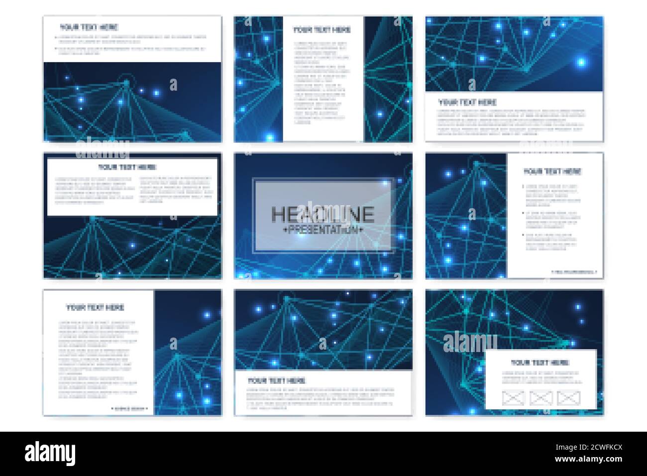 Blue corporate slides Cut Out Stock Images & Pictures - Alamy