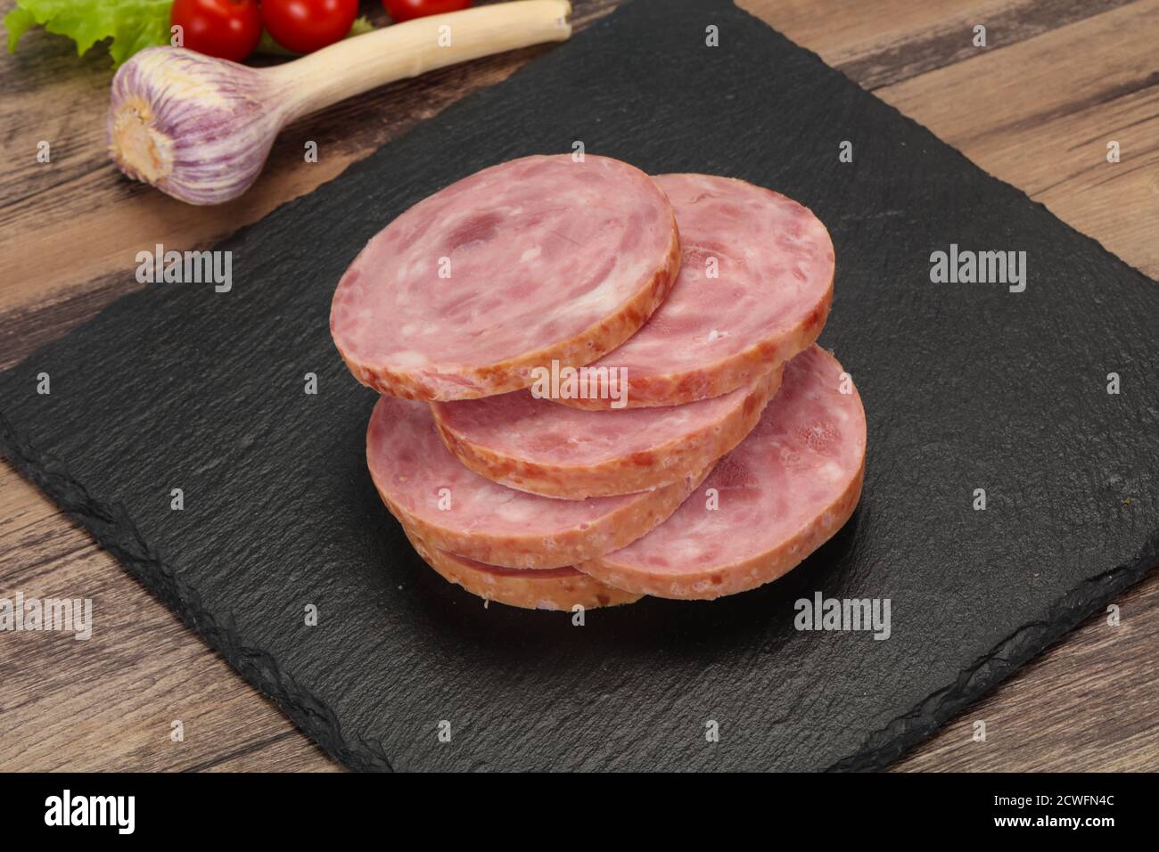 Natural ham made from pork meat Stock Photo - Alamy