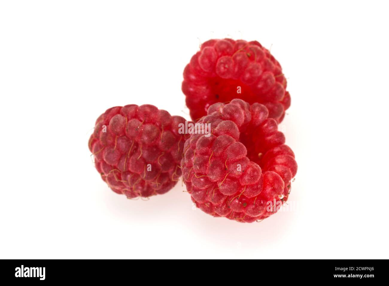 Red bright ripe sweet raspberry with leaf Stock Photo - Alamy