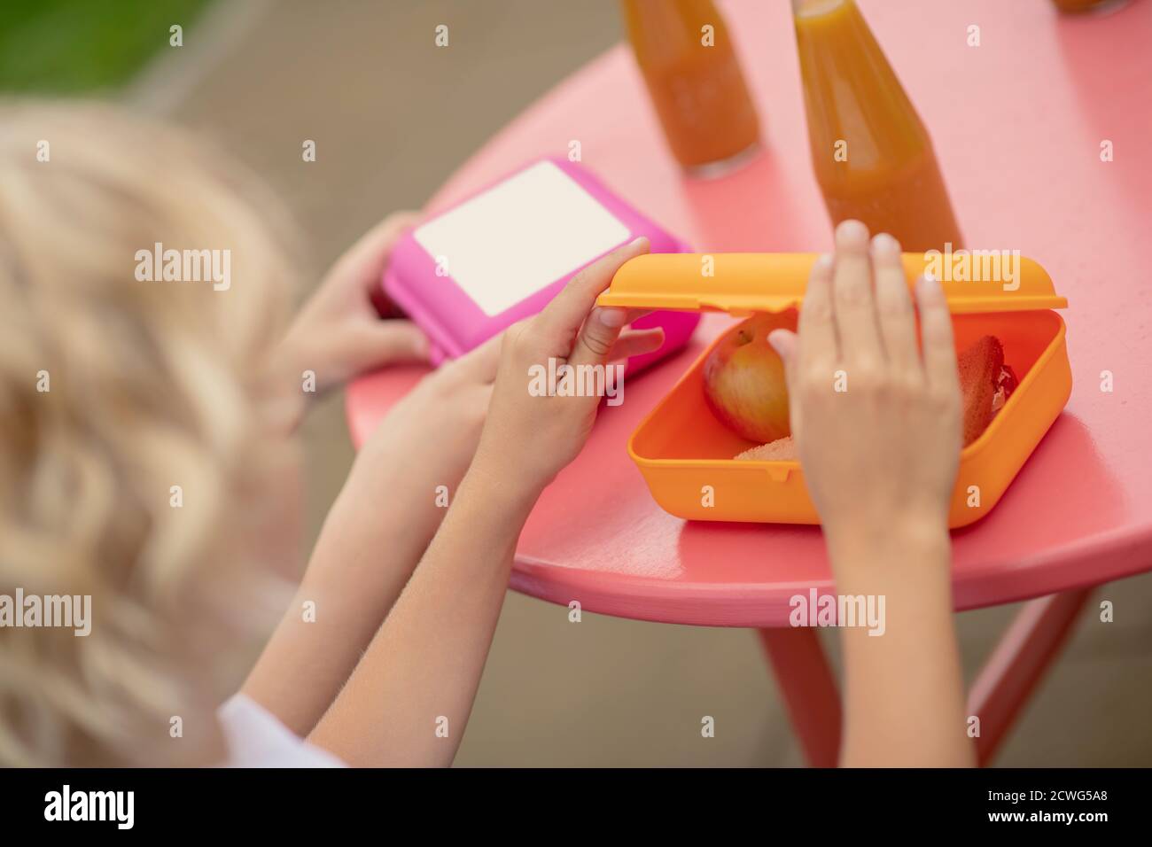 Boy opening box hi-res stock photography and images - Alamy