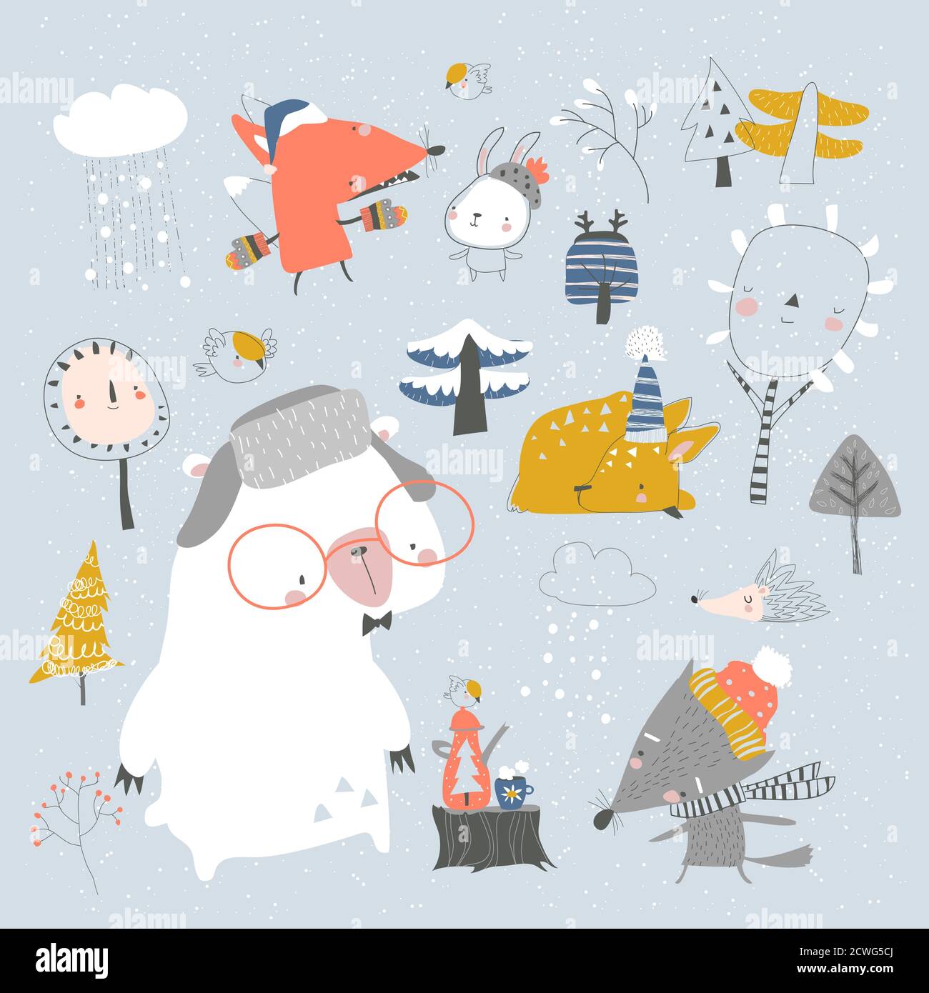 Snow stump Stock Vector Images - Alamy