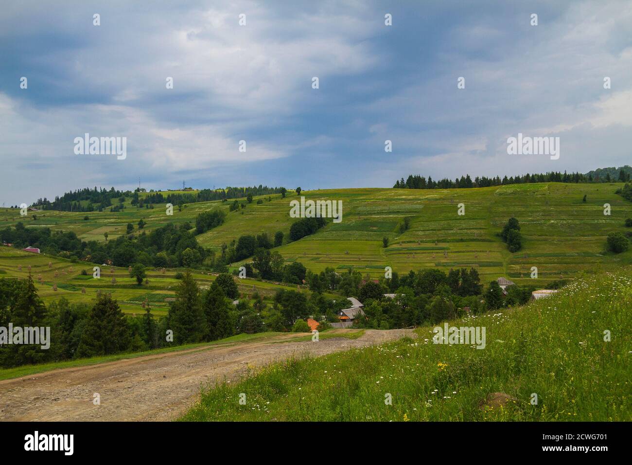 Beautiful summer landscape. Transcarpathian, Western Ukraine, Europe ...