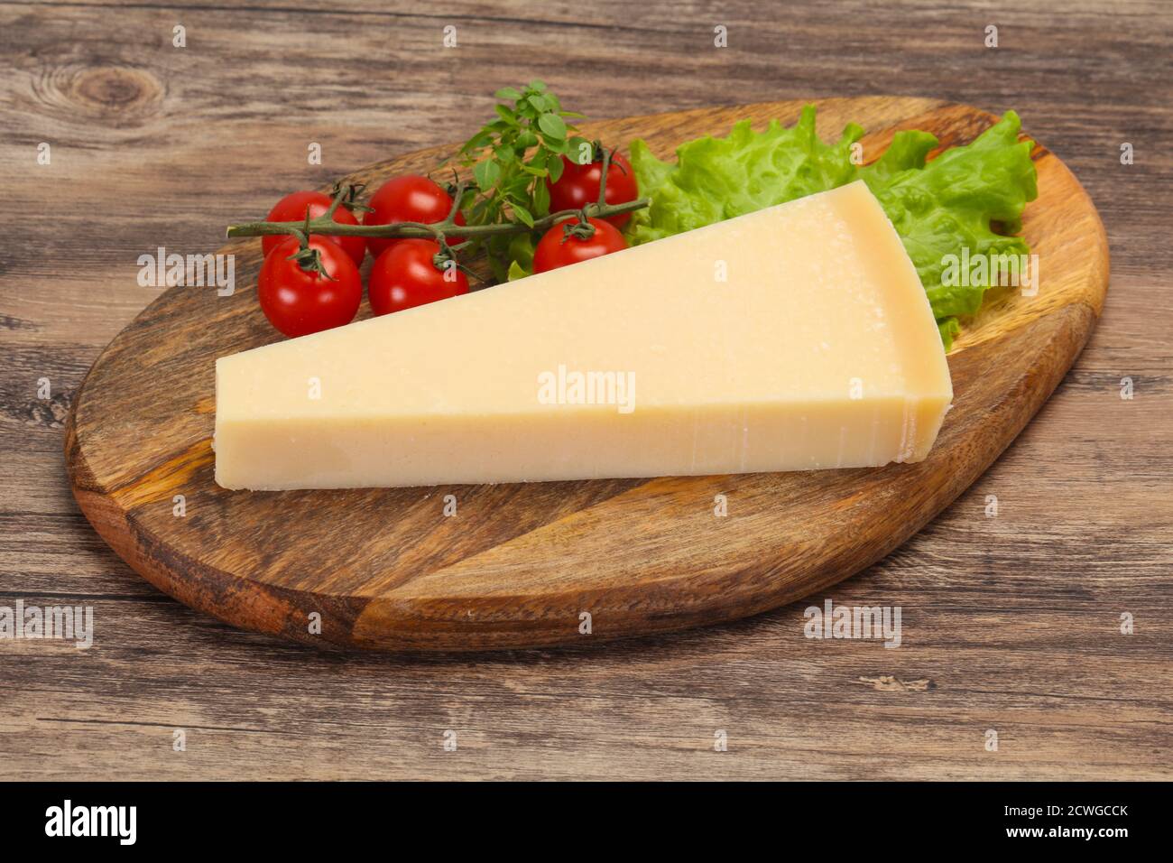 Italian traditional parmesan cheese triangle served salad Stock Photo ...