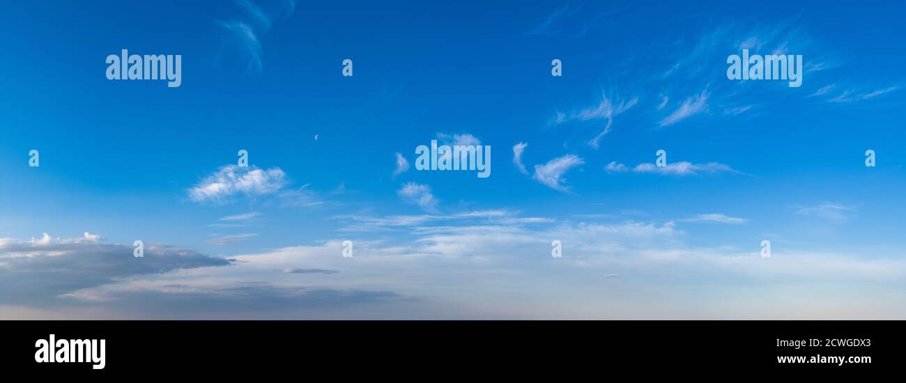 Clouds in blue sky panoramic high resolution background Stock Photo - Alamy