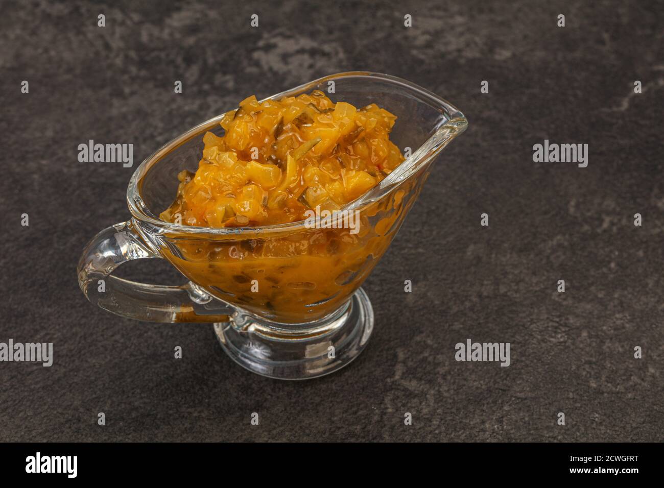 Relish sauce with cucumbers and mustard seeds Stock Photo - Alamy