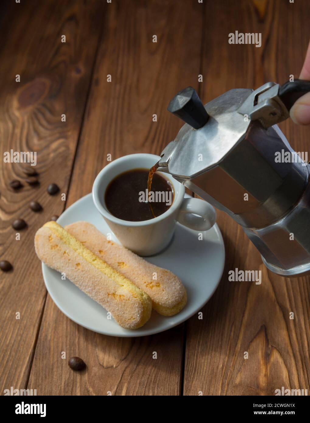 Espresso pouring out coffee machine hi-res stock photography and images ...