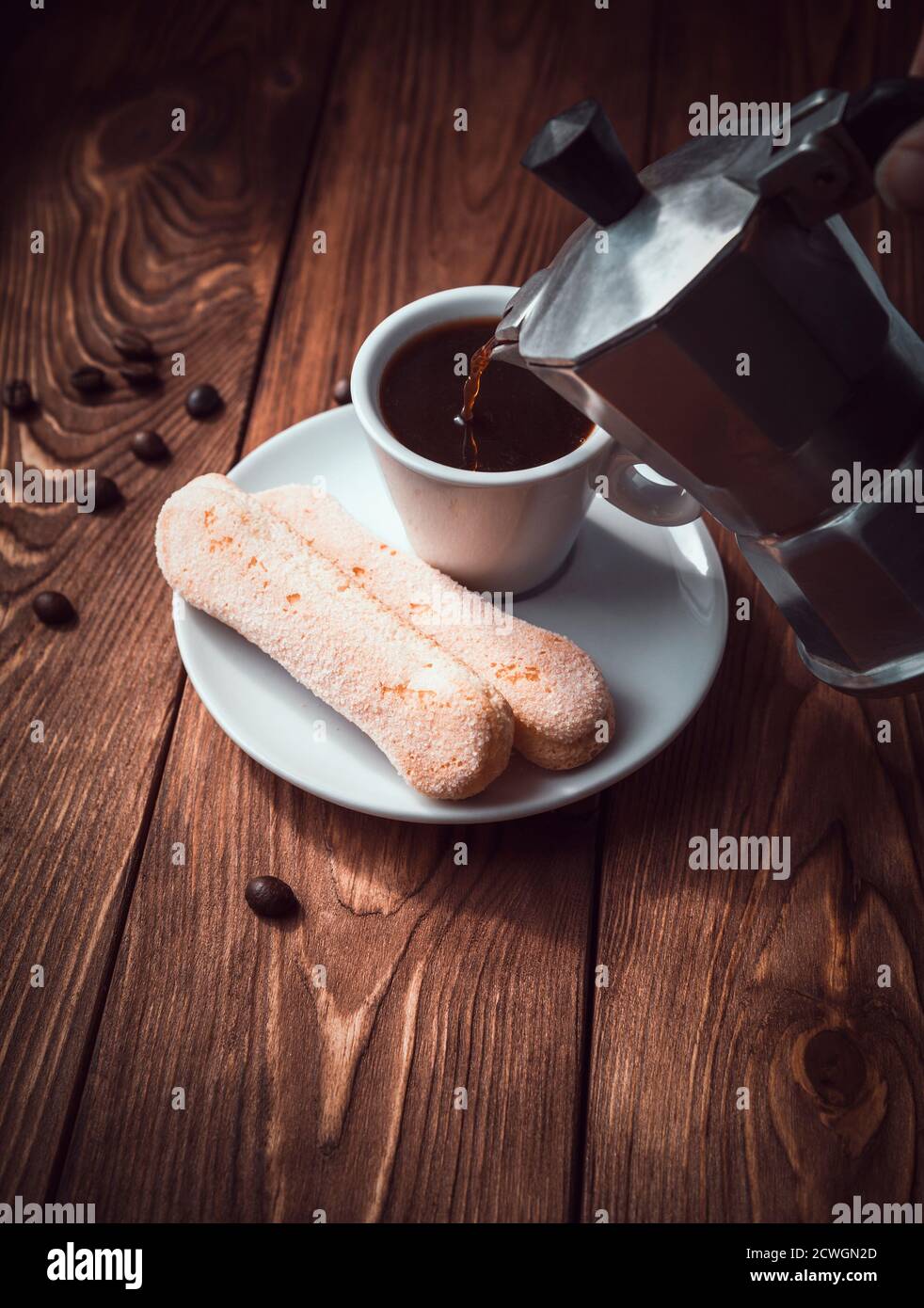 Espresso pouring out coffee machine hi-res stock photography and images ...