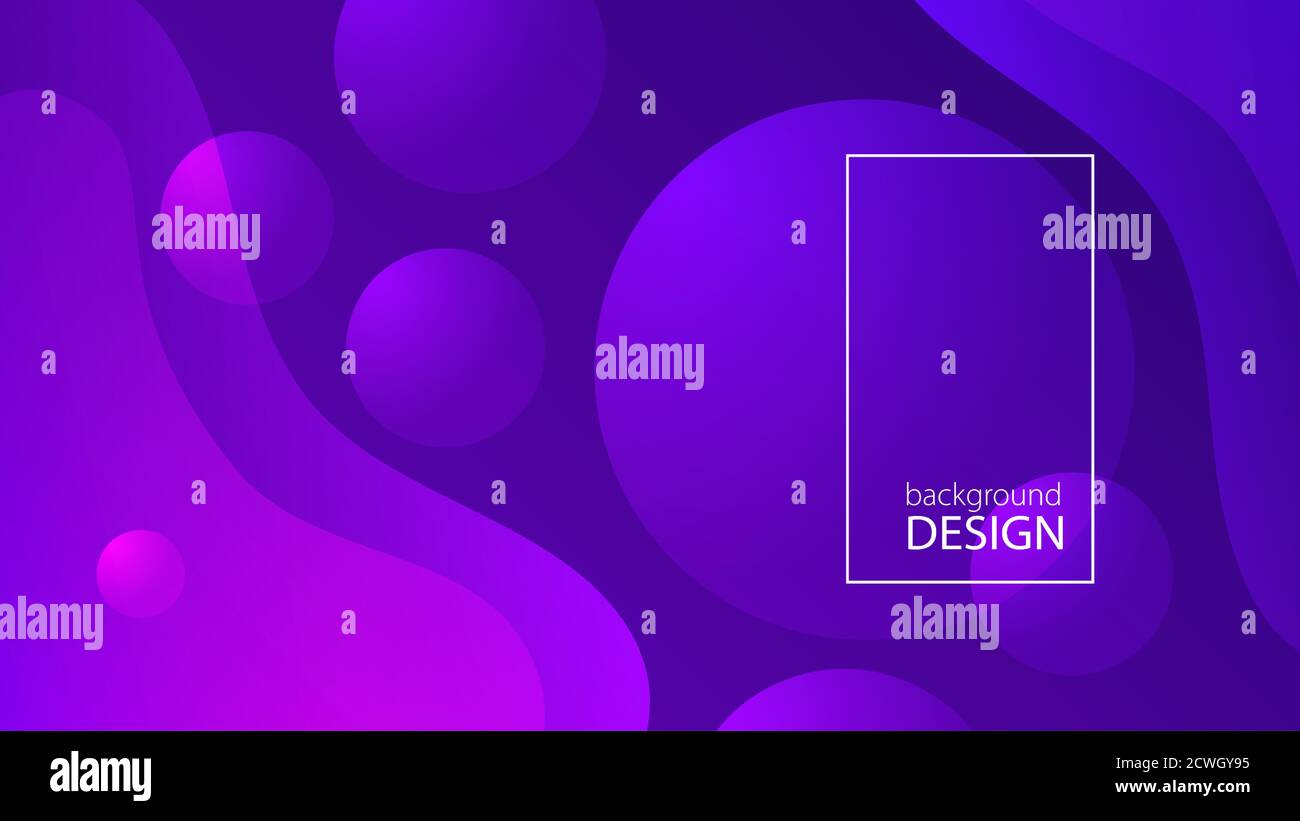 Purple fluid background design. Liquid gradient shapes composition ...