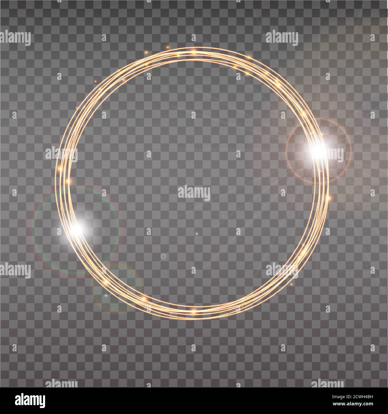 Bright halo. Abstract glowing circles. Light optical effect halo on ...