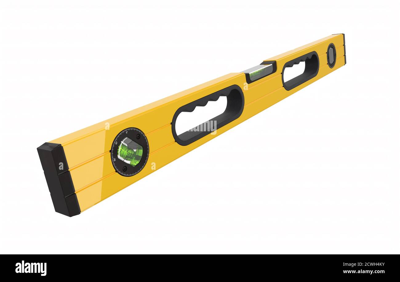 Building spirit level tool isolated on white with clipping path Stock ...