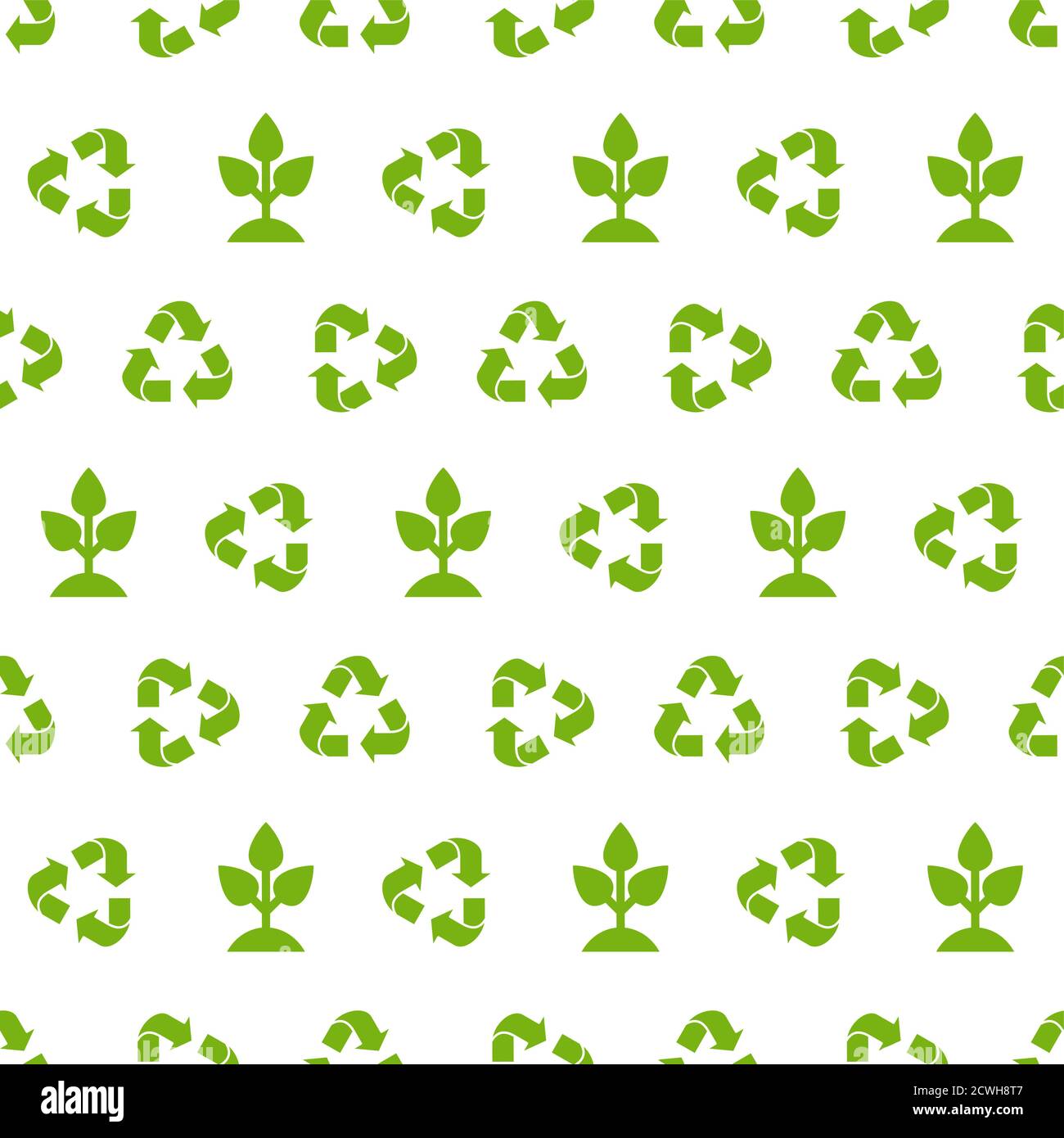 Recycle ecology Seamless pattern. Flat vector illustration Stock Vector ...