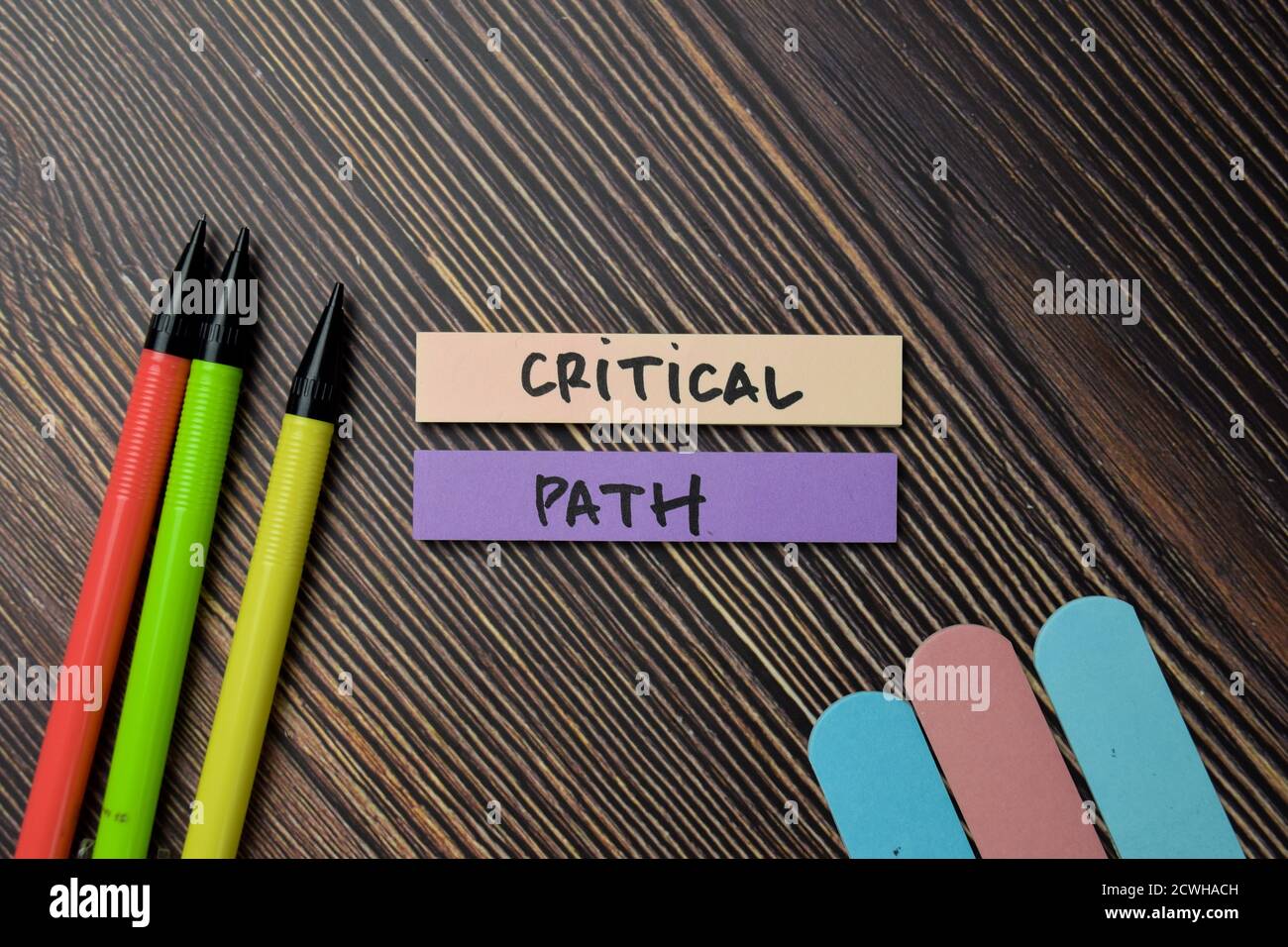 Critical Path write on sticky notes isolated on office desk Stock Photo ...