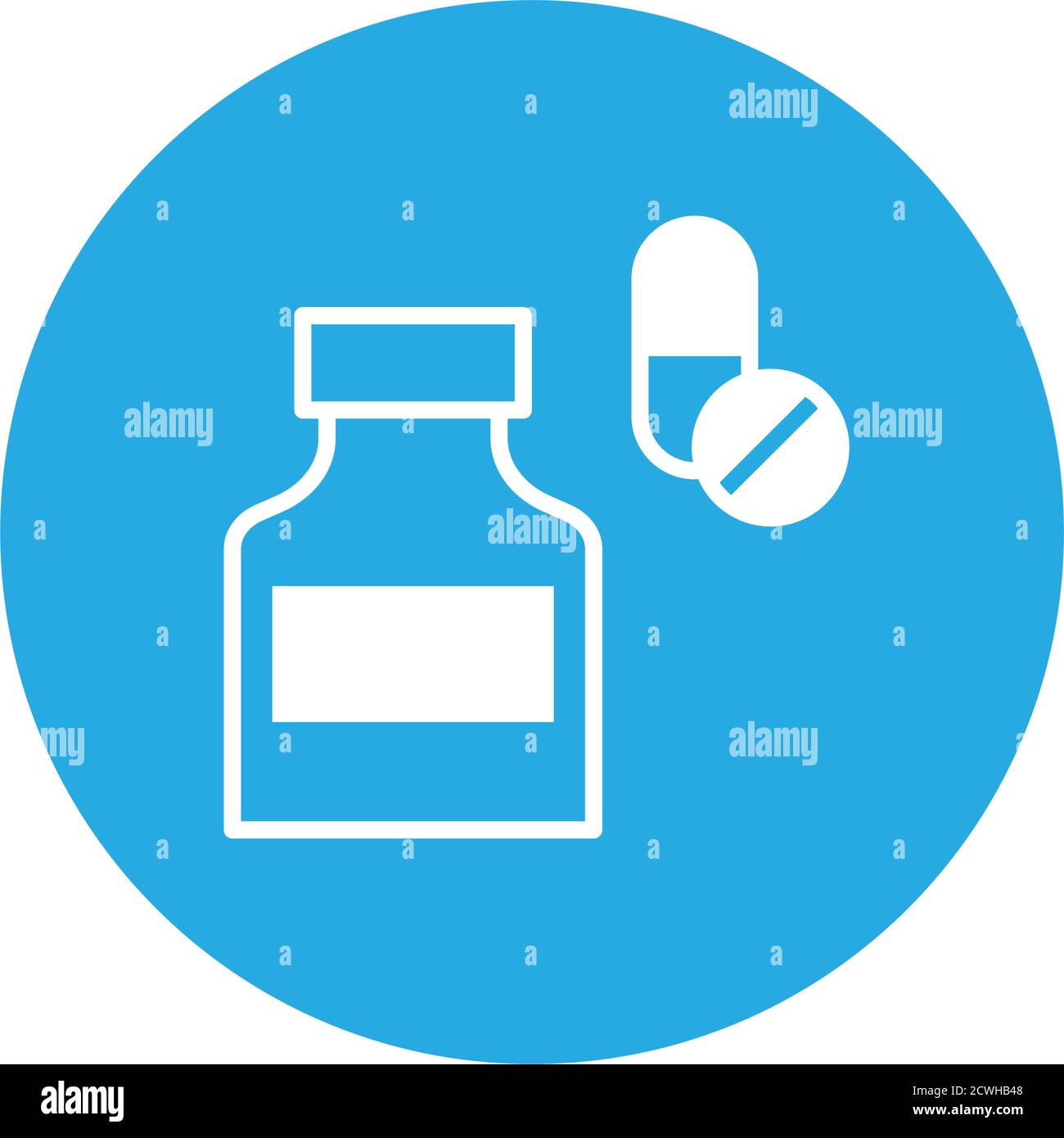 Pills and pills bottles. Modern infographic logo and pictogram Stock ...