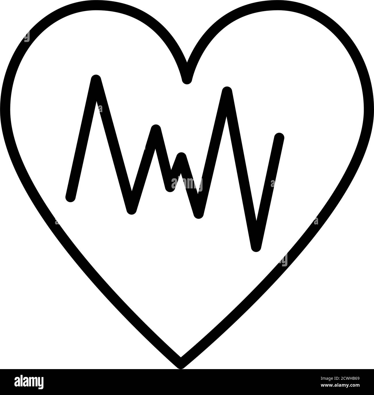 Cardio monitoring, line icon. Modern infographic logo and pictogram ...