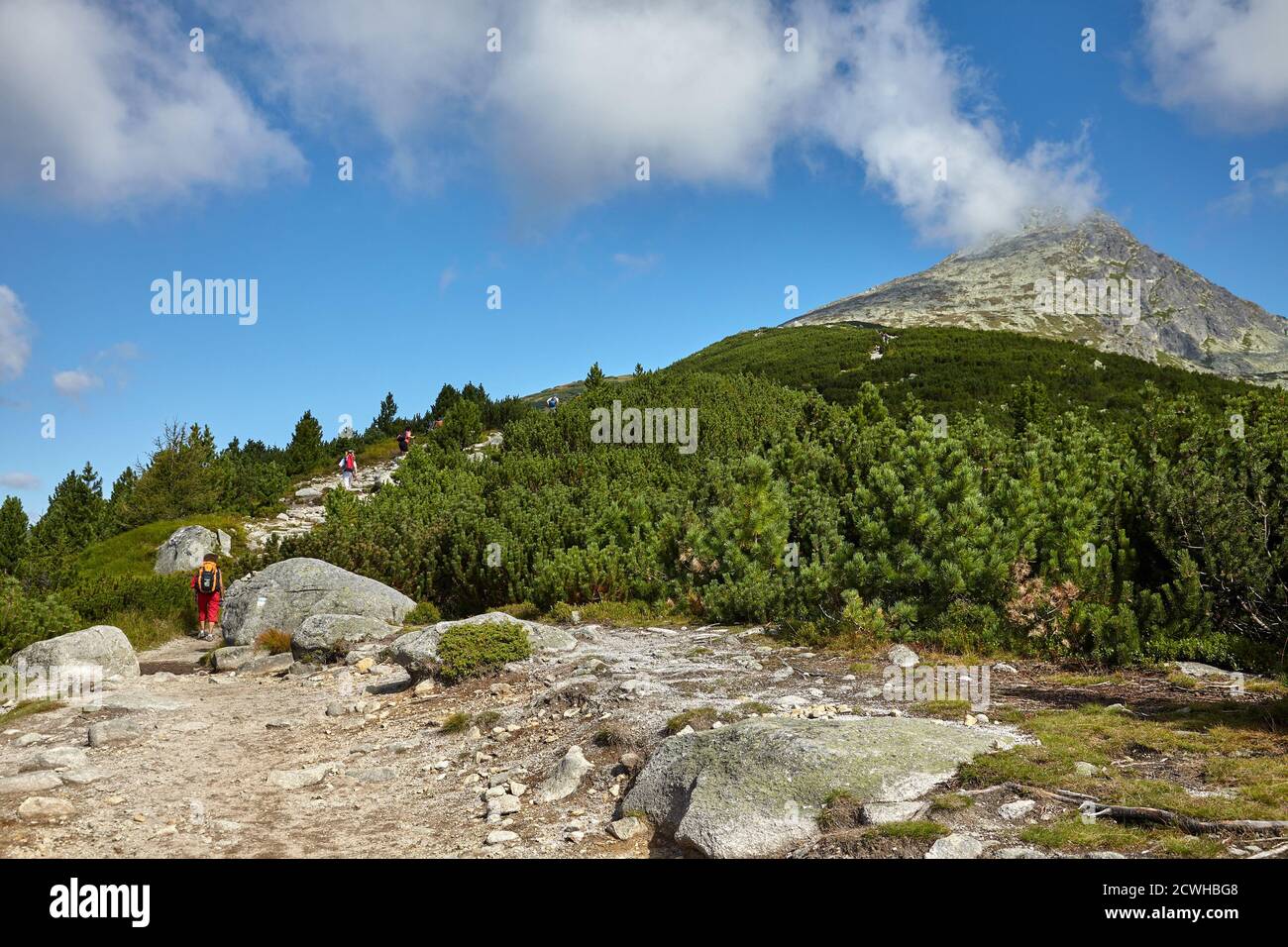 Mountains hiking trail in the Tatras Stock Photo - Alamy