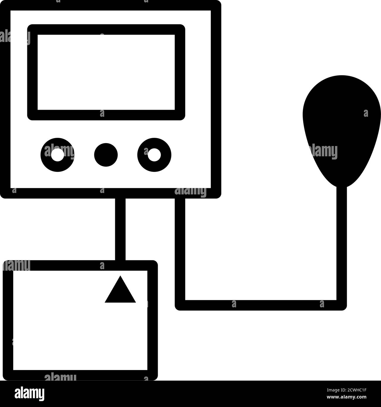 Blood pressure, line icon. Modern infographic logo and pictogram Stock ...