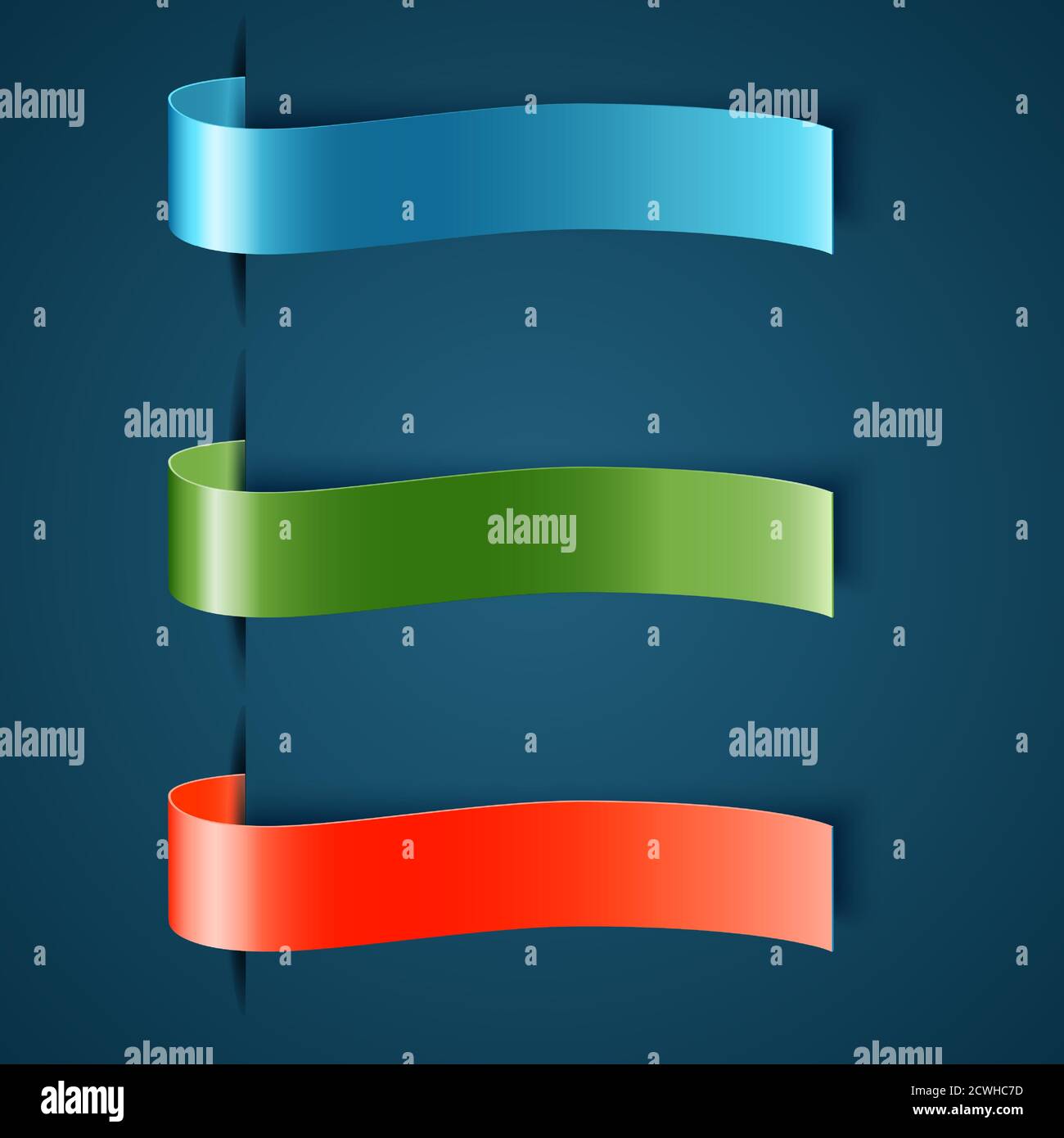 Colorful ribbon for title, design of promotional products, use to ...