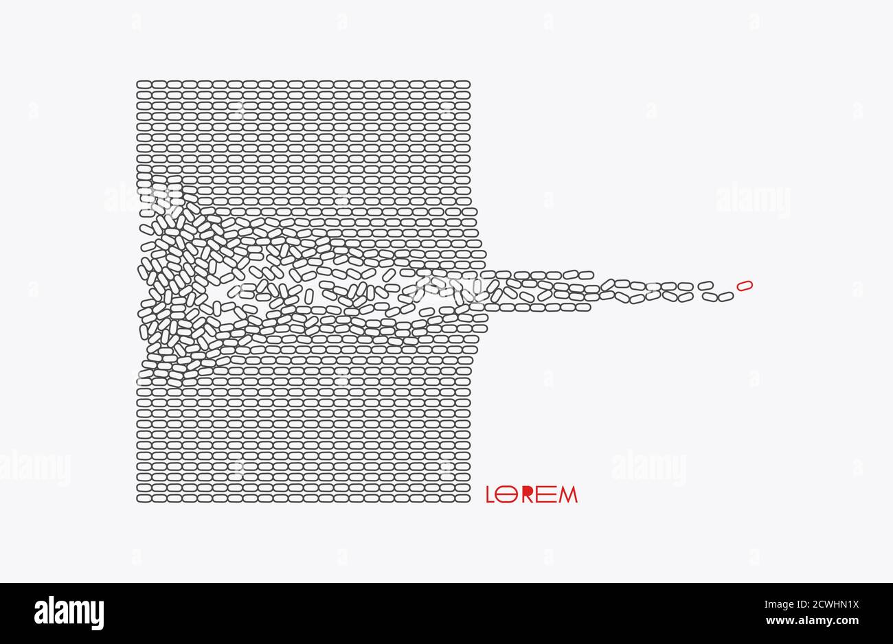 Big data graph visualization. Motion vector illustration. Coding process. Can be used for ...