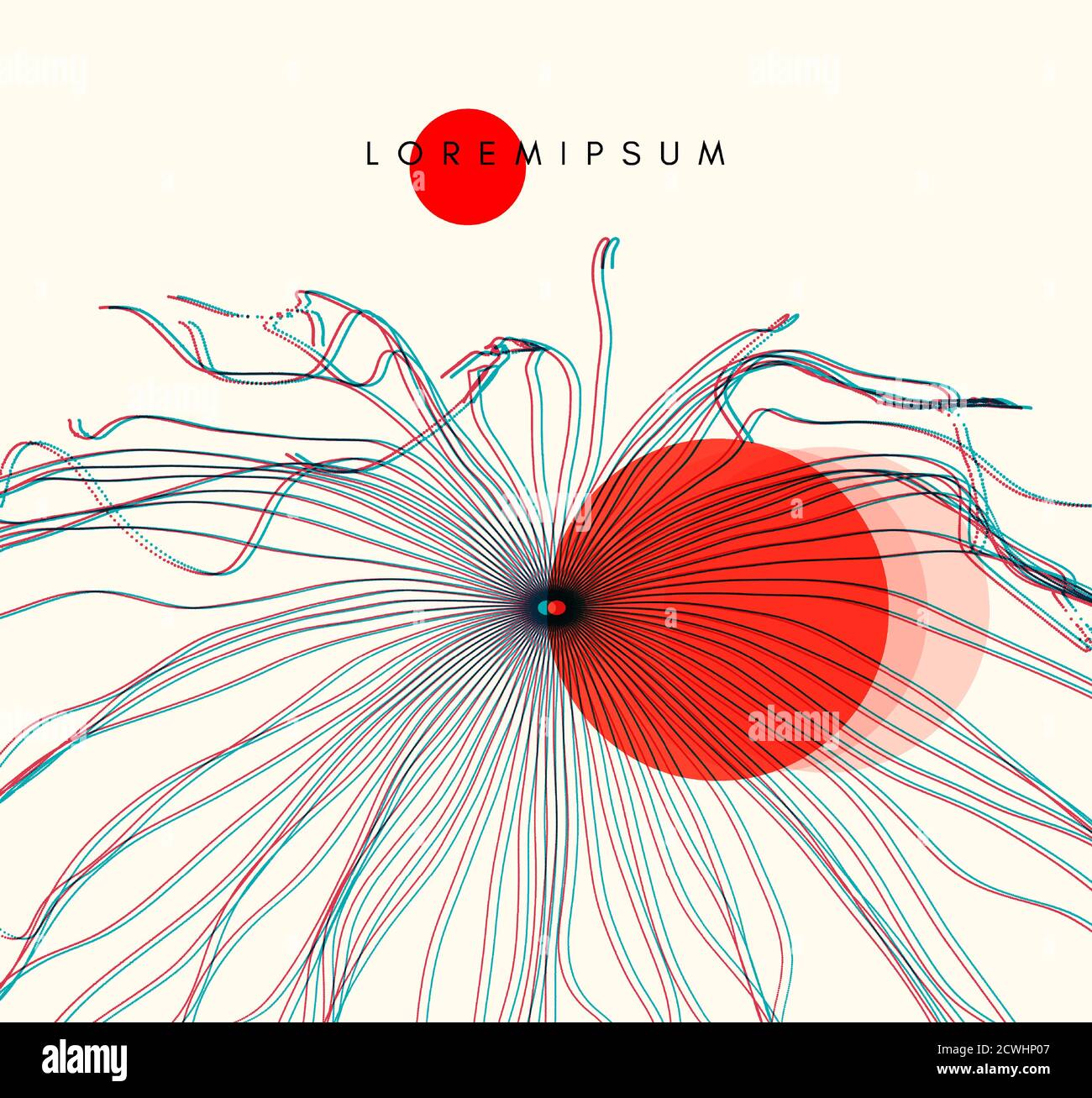 Array with dynamic particles. Modern science or technology element. Cyberspace grid illustration ...