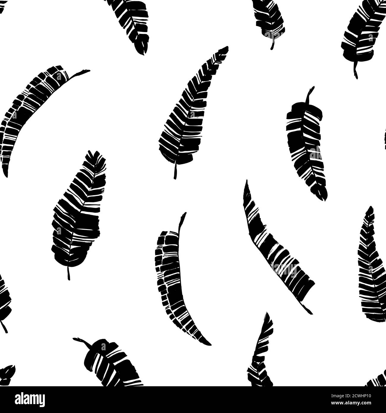 Tropical vector banana leaves seamless pattern Stock Vector Image & Art ...