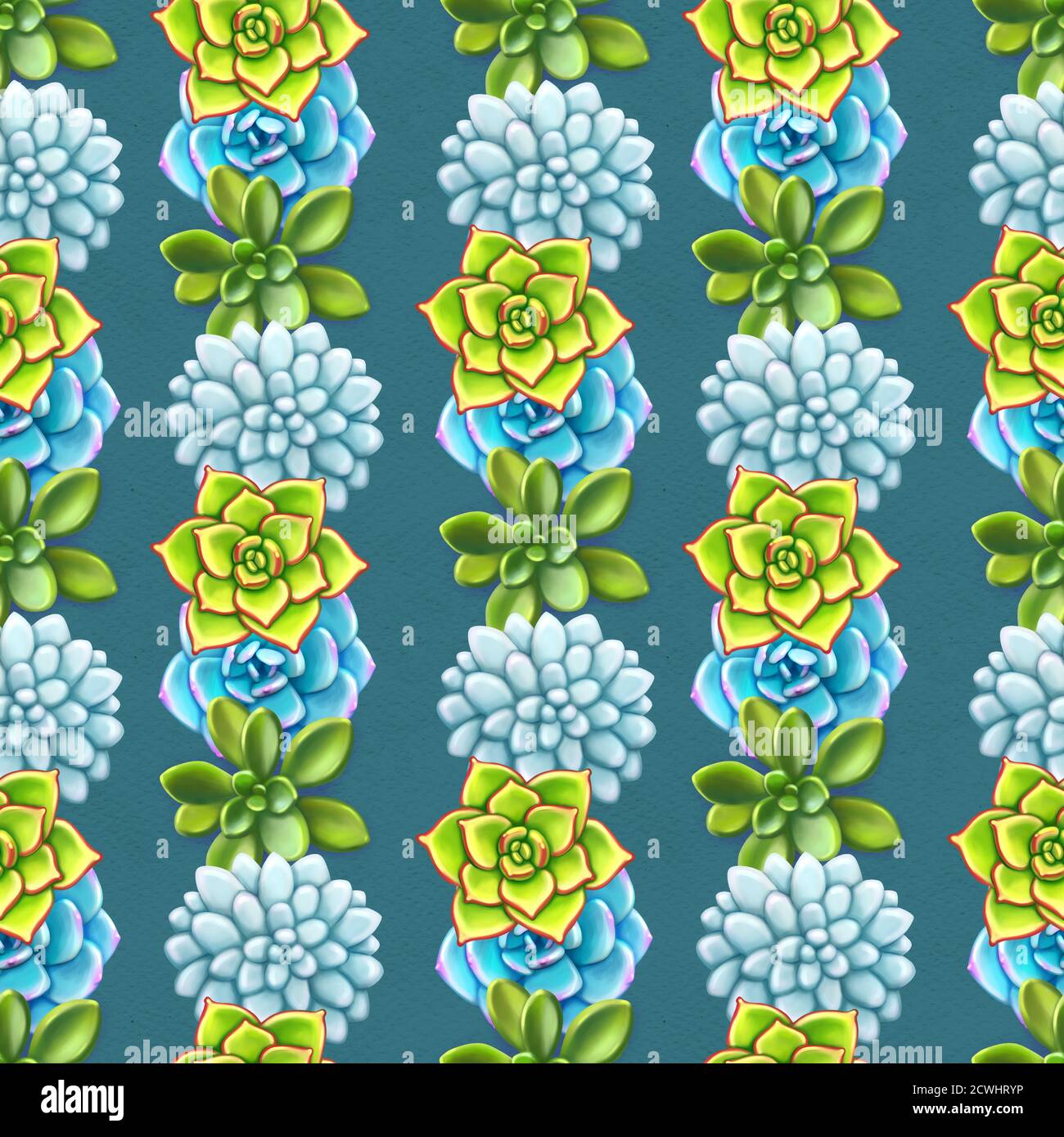 Seamless pattern with succulents. Beautiful floral print Stock Photo ...