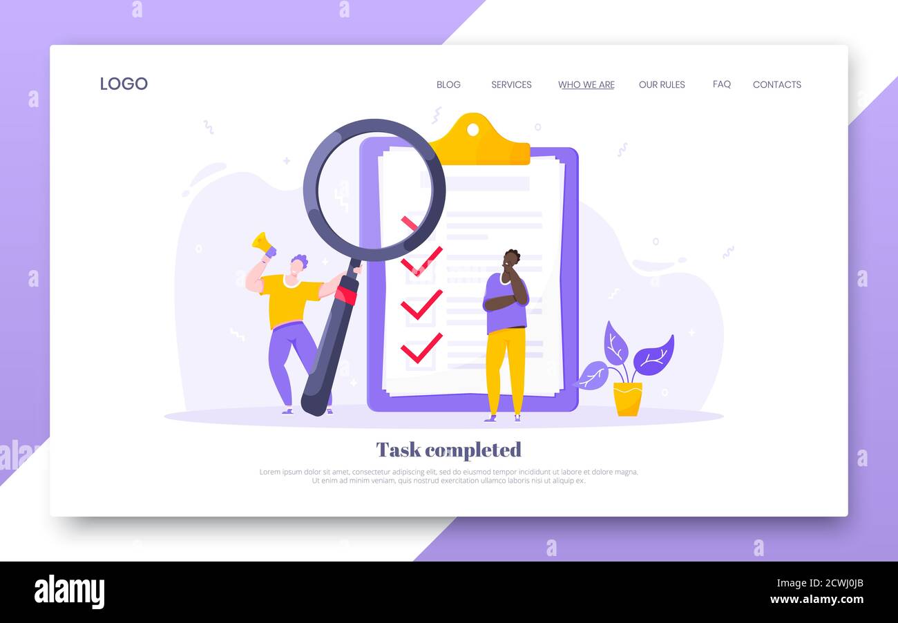 Confirm accomplishment Stock Vector Images - Alamy