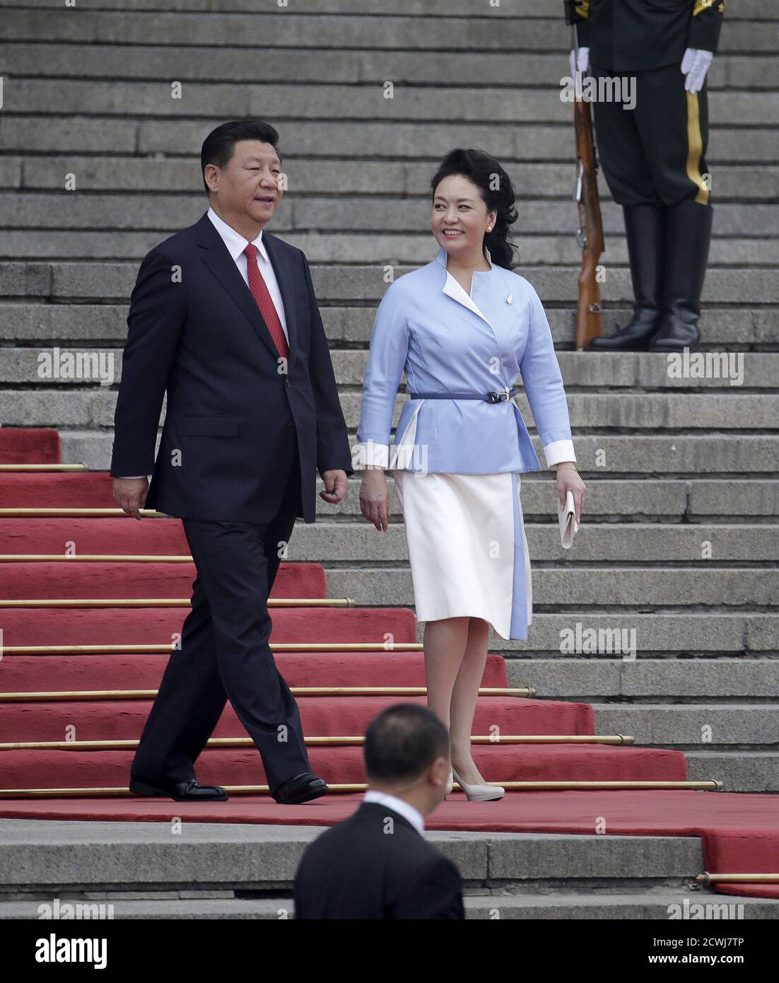 Peng liyuan welcoming ceremony 2015 hi-res stock photography and images ...