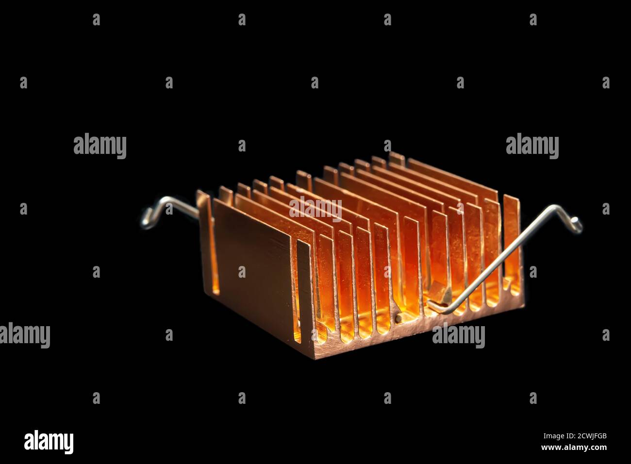 Copper heatsink to release heat from the chipset Stock Photo - Alamy