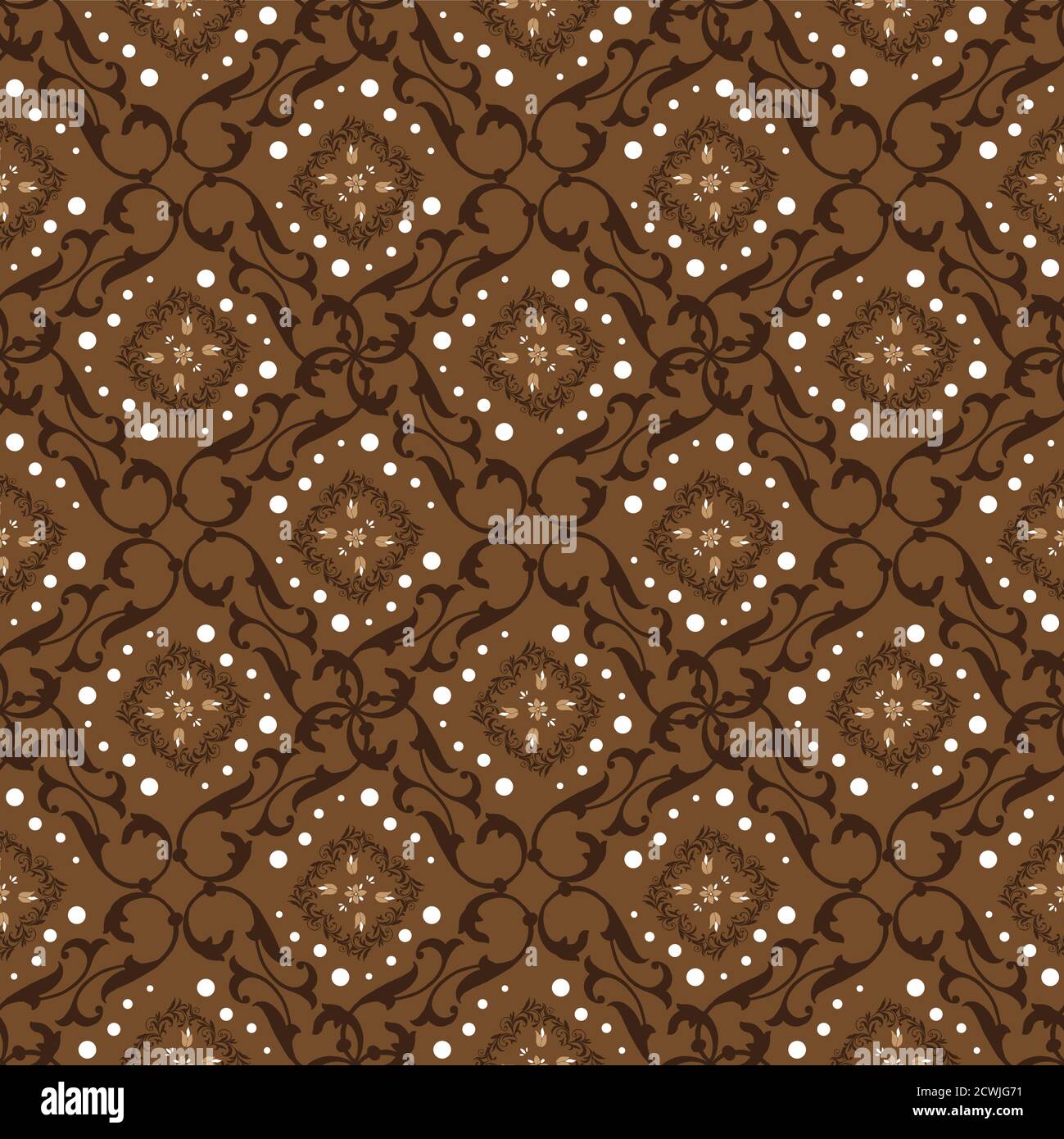 Elegant pattern on Bantul batik design with dark brown color design ...