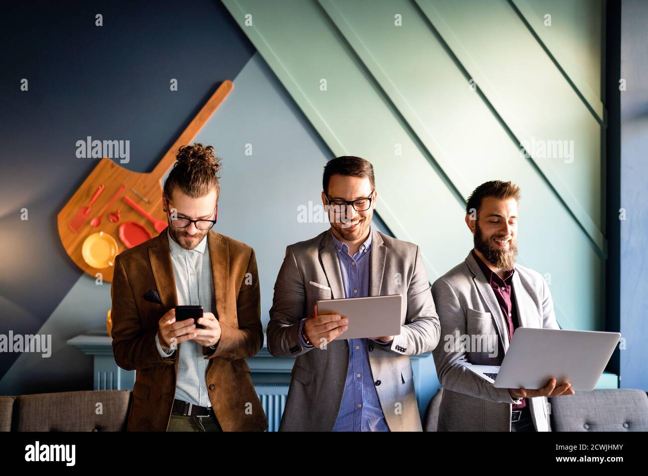 Business people, programmers cooperating at IT company developing apps Stock Photo - Alamy
