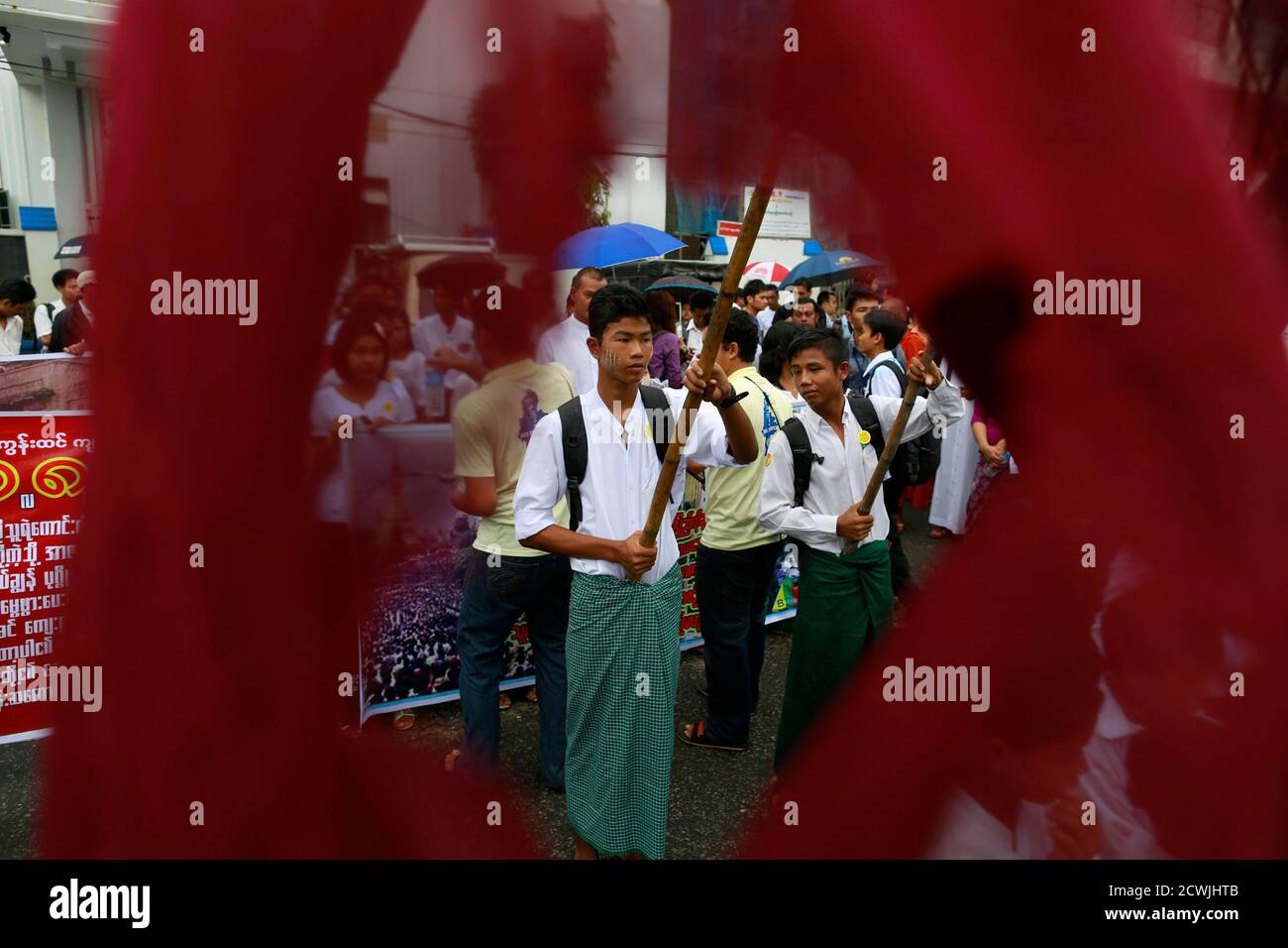 Wave myanmar flags hi-res stock photography and images - Alamy