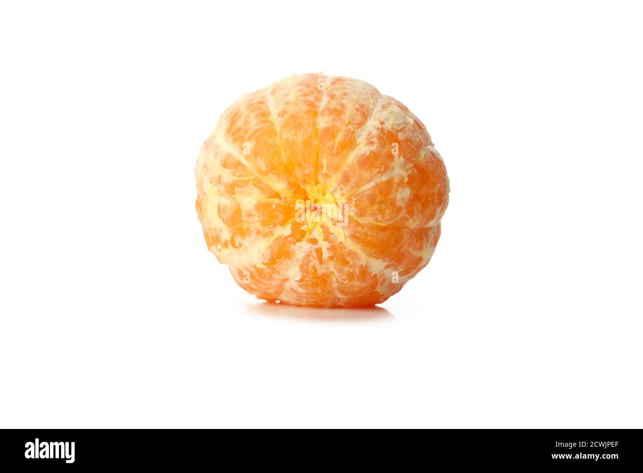 Ripe one mandarin isolated on white background Stock Photo - Alamy