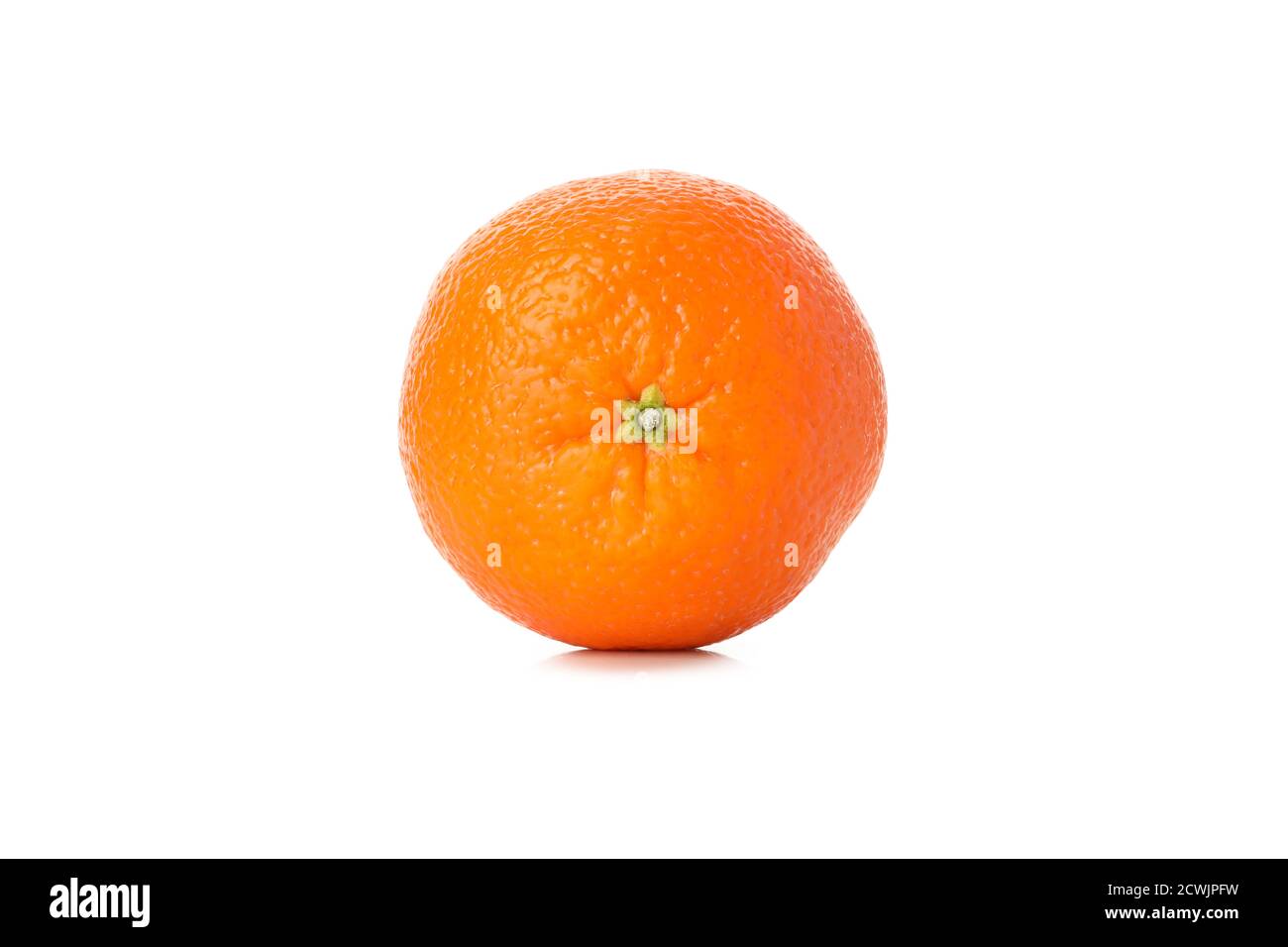 Ripe one mandarin isolated on white background Stock Photo - Alamy