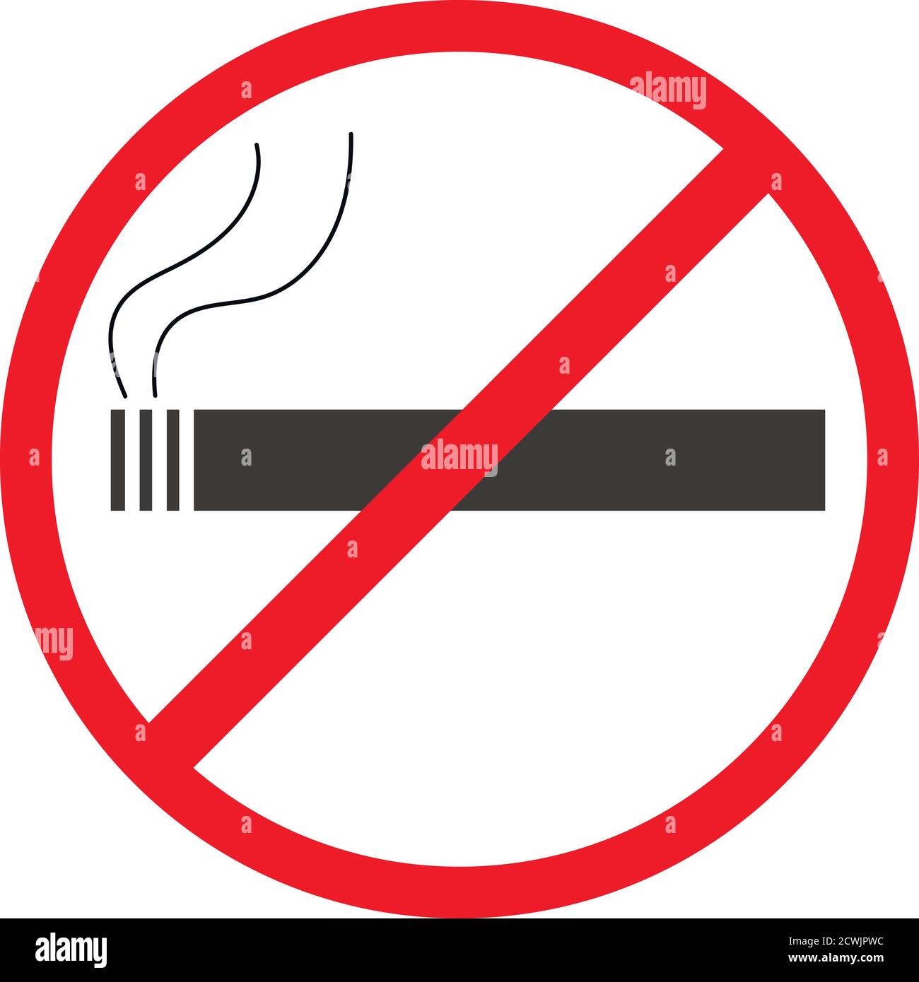 Crossed out cigarette Stock Vector Images - Alamy