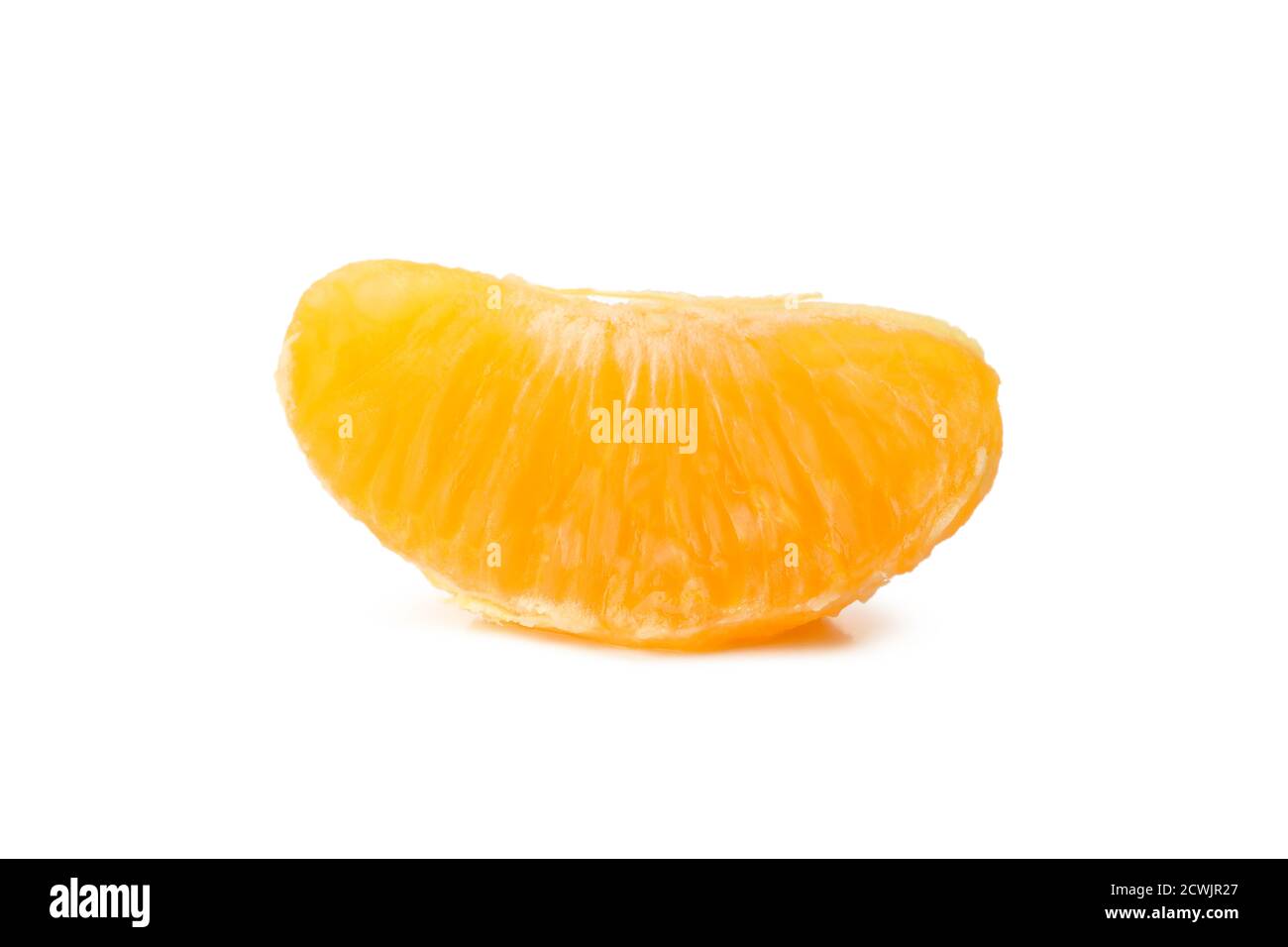 Piece of ripe mandarin isolated on white background Stock Photo - Alamy