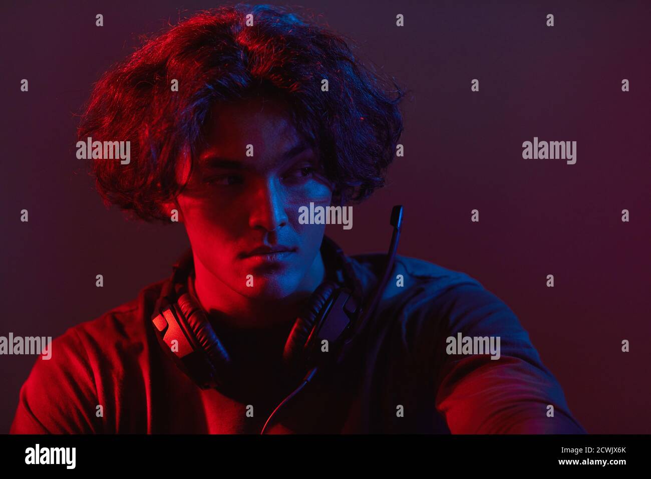 Close up portrait gamer playing hi-res stock photography and images - Alamy