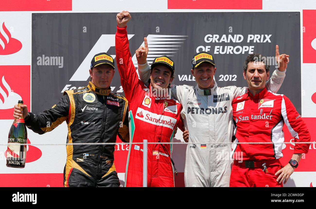 The podium race winner fernando alonso hi-res stock photography and ...