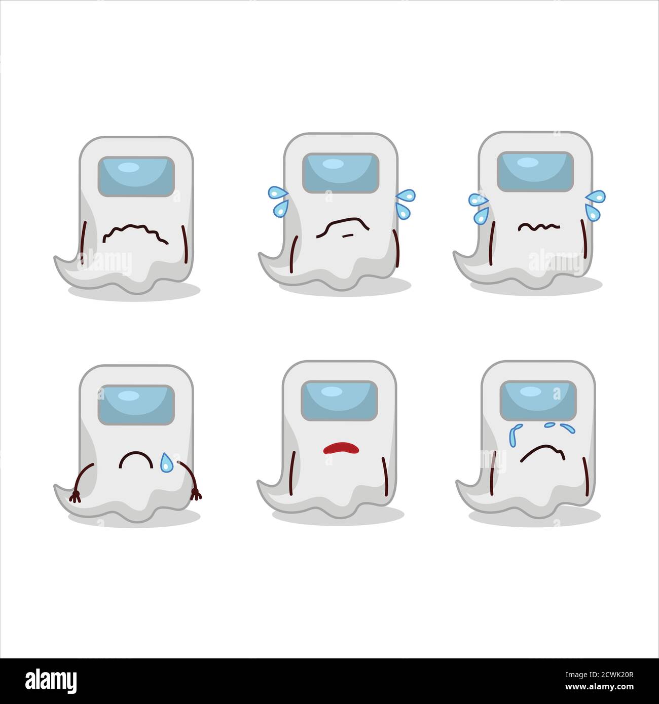 Ghost among us white cartoon character with sad expression Stock Vector ...